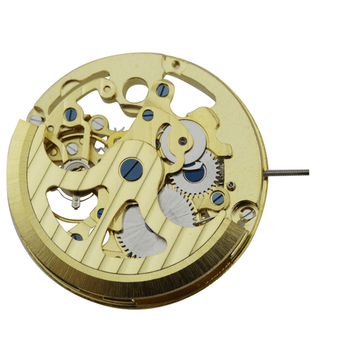 Chinese 3 Hand Automatic Skeleton Watch Movement G3212 Gold Plate ...
