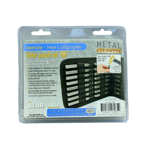 3.0mm Calligraphic Lowercase Letter Punch 27 Piece Set