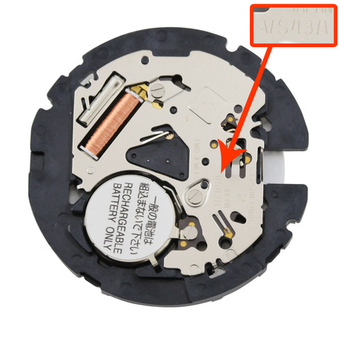 S. Epson Japanese Solar 3 Hand Quartz Watch Movement VS43 Day And Date ...