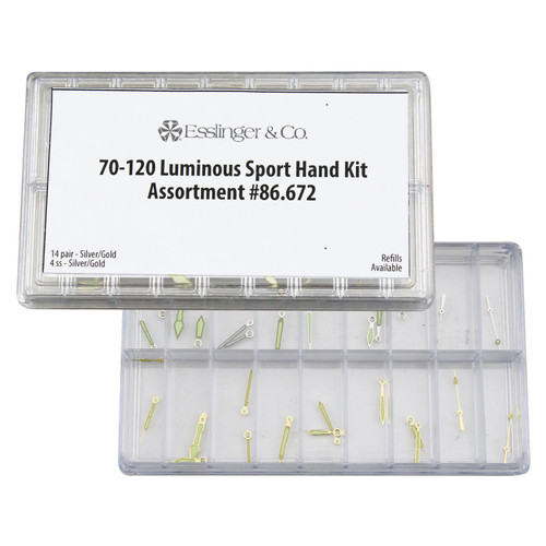 Assortment Of Luminous Sport Style Hands To Fit 70-120 Hand Hole Sizes