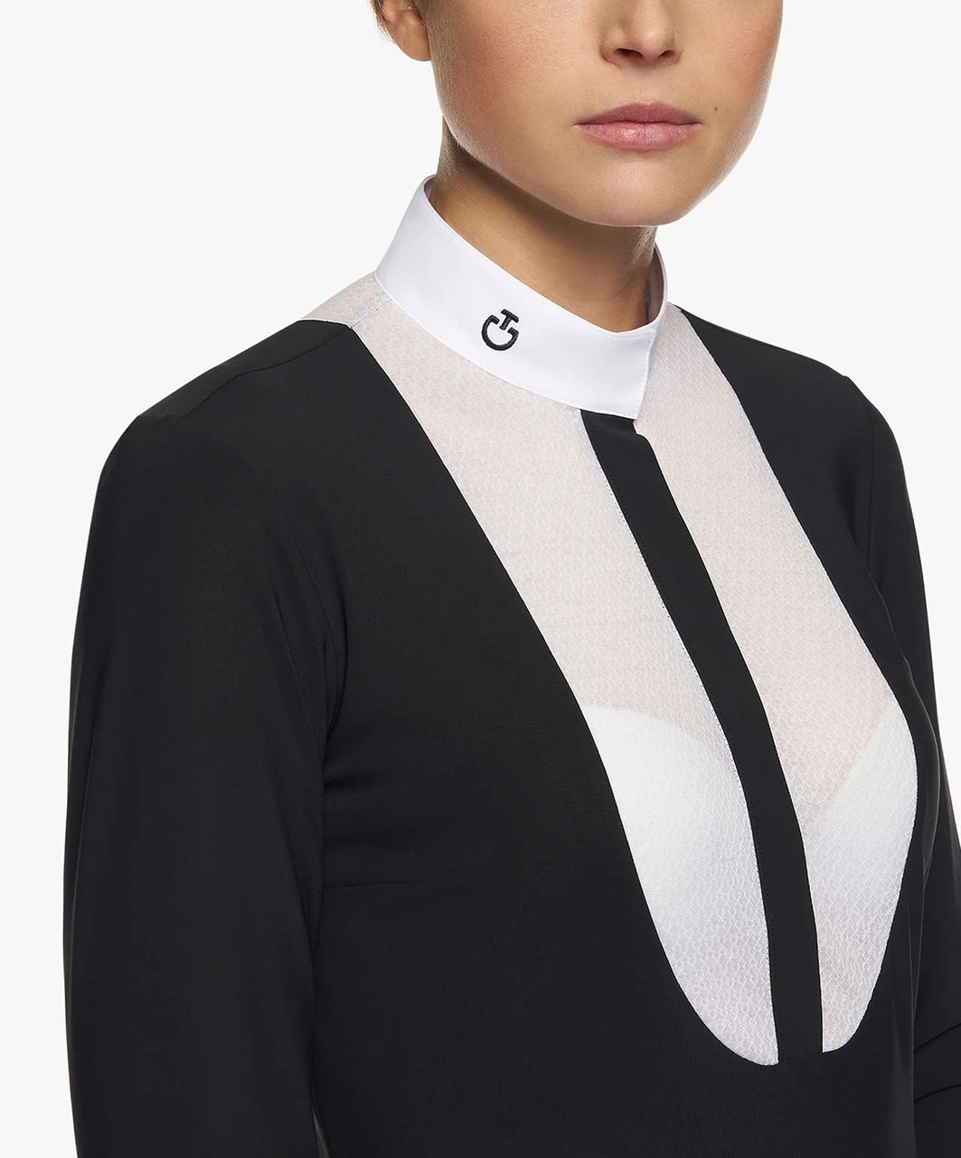 Cavalleria Toscana Lacey Drop Bib Competition Shirt