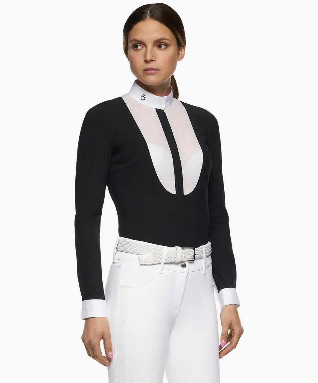 Cavalleria Toscana Lacey Drop Bib Competition Shirt