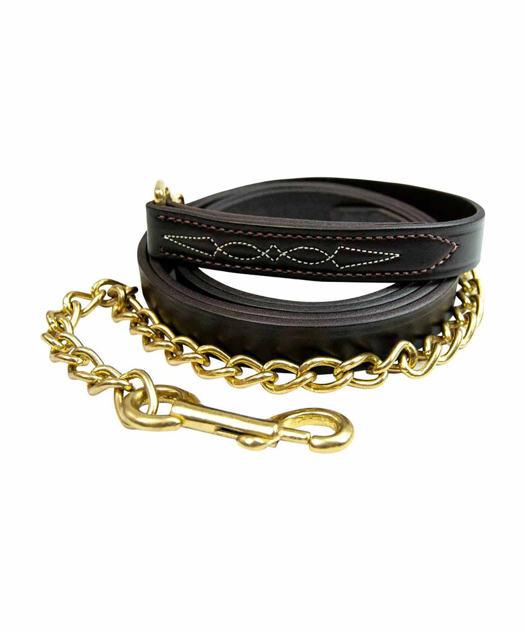 Walsh Fancy Leather Lead 24" Chain | Sprucewood Tack