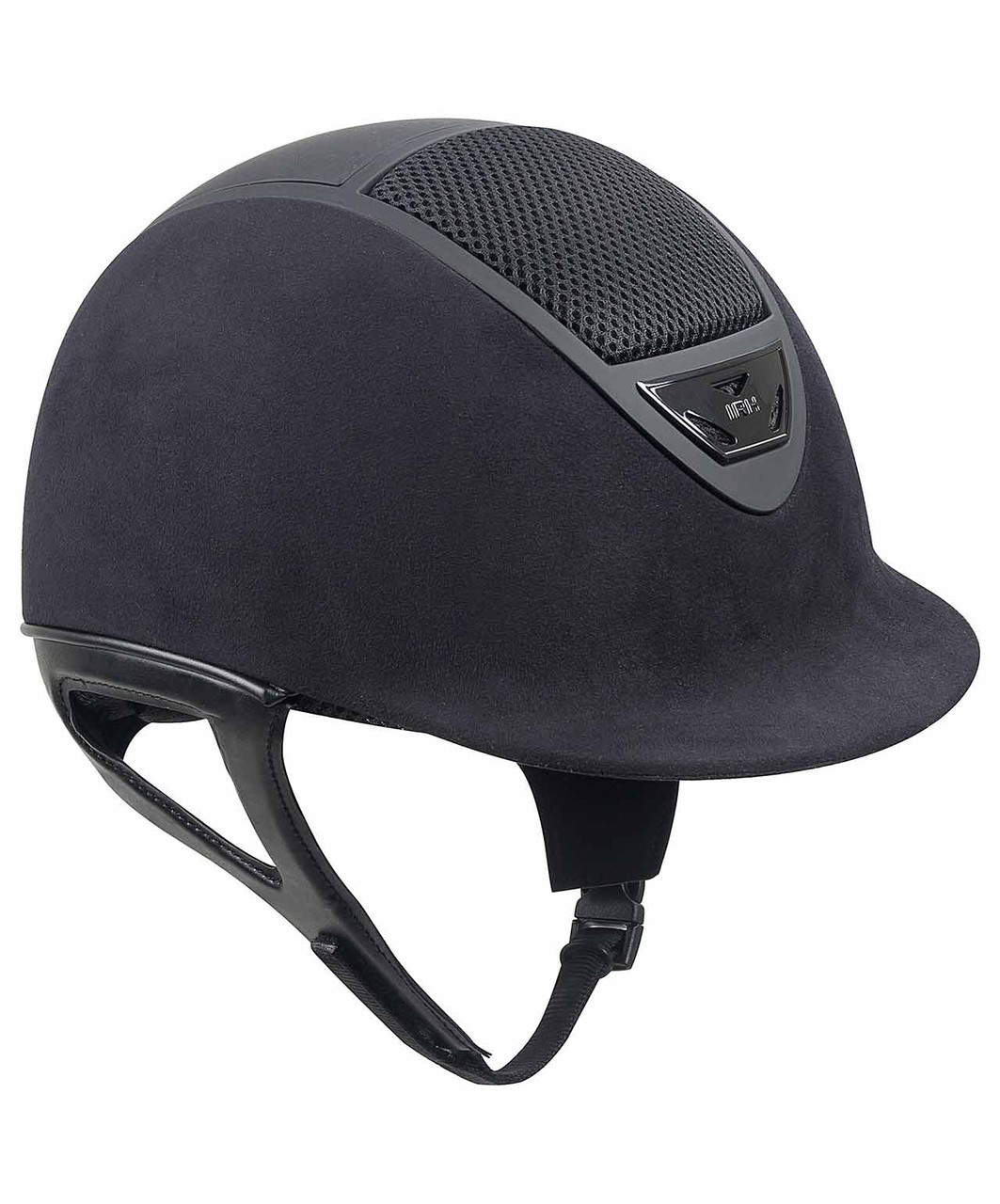 IRH XLT Riding Helmet - Suede Black with Matte Black Vent