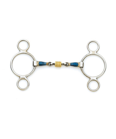 2 Ring Bit with Brass Roller Disks | Sprucewood Tack