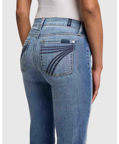 7 For All Mankind Womens Dojo Tailorless Distressed Authentic Jeans