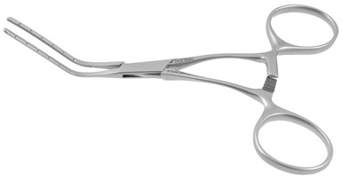 2100-021 - VASCULAR CLAMP DELICATE 65° ANGLE V-JAWS ANGLE SHANK 5" FS ...