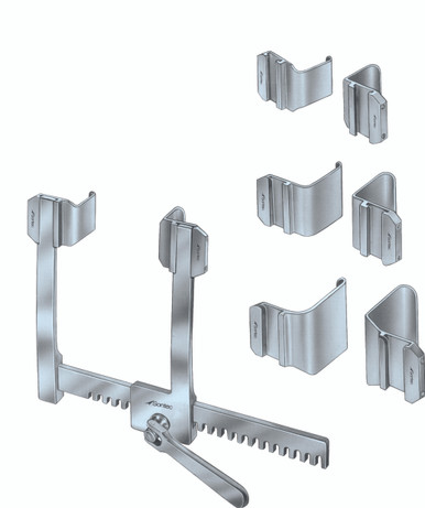 2500-550 - DEBAKEY RETRACTOR CHILD SIZE 3 PAIR BLADES 6 7/8" SPREAD ...