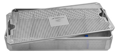 70373-58 - PERFORATED STERILIZING TRAY W/LID AND SILICONE HOLDERS 545mm ...