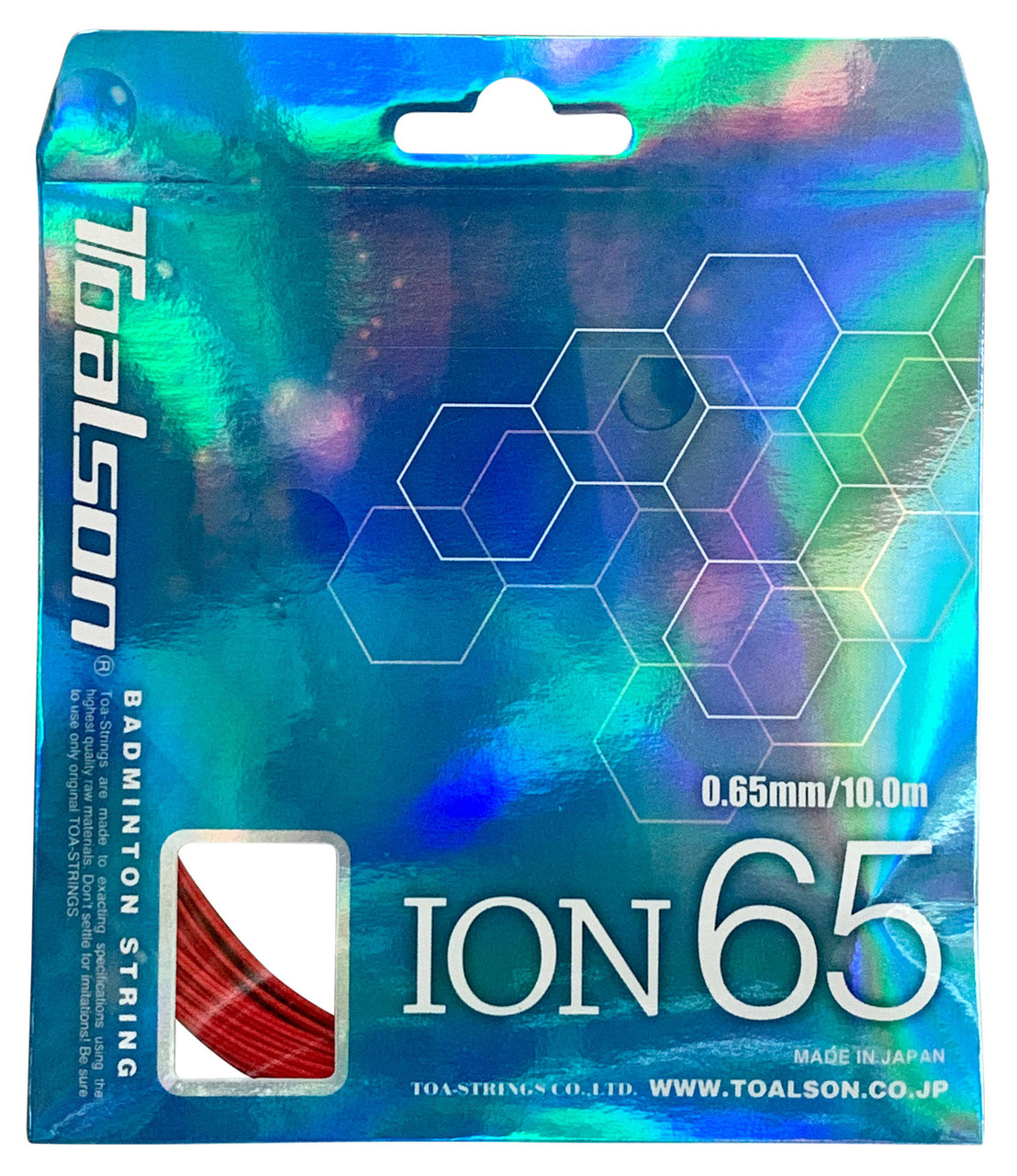 Toalson Ion 65 0.65mm Badminton Set - W & D Strings