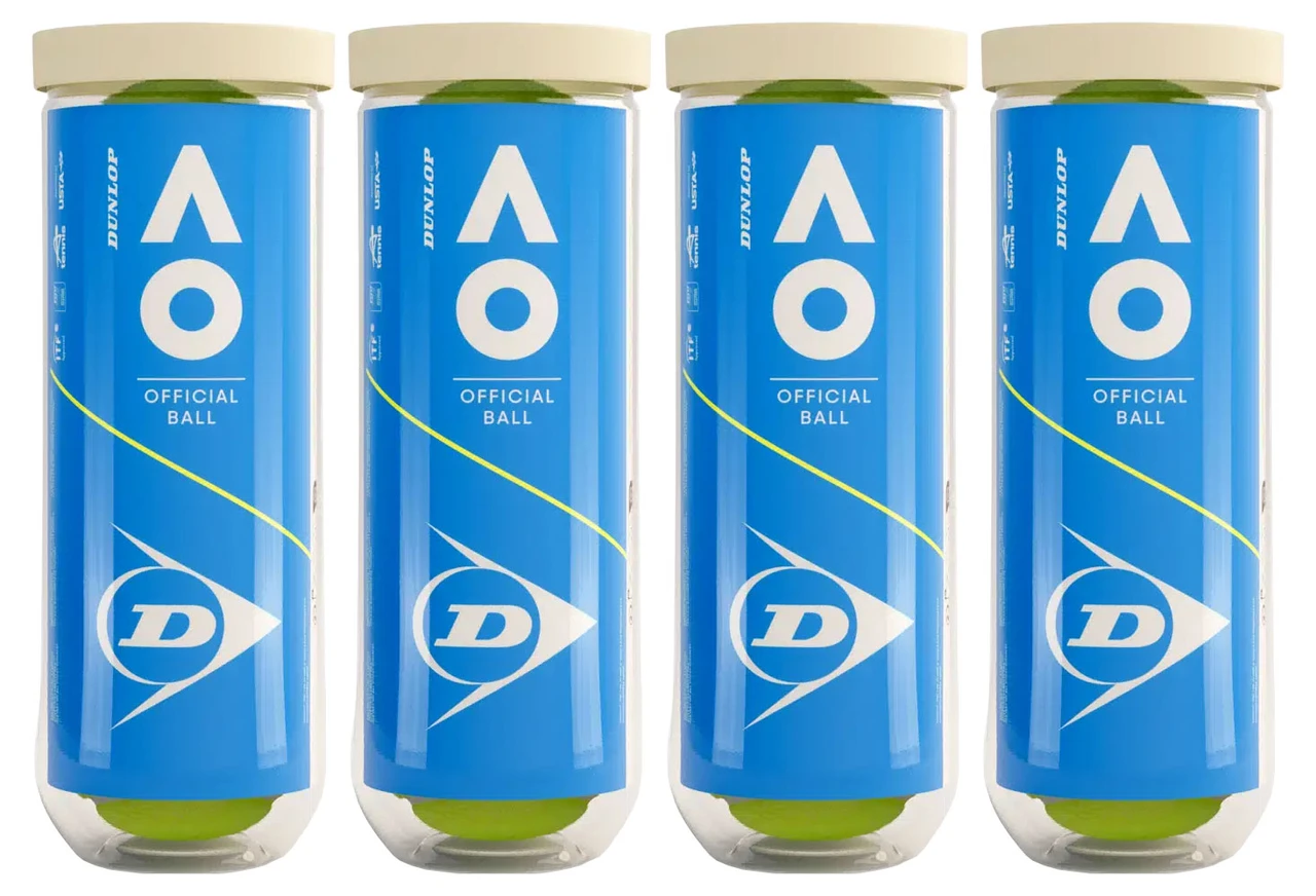 Dunlop Australian Open Tennis Balls Dozen - Apollo Leisure