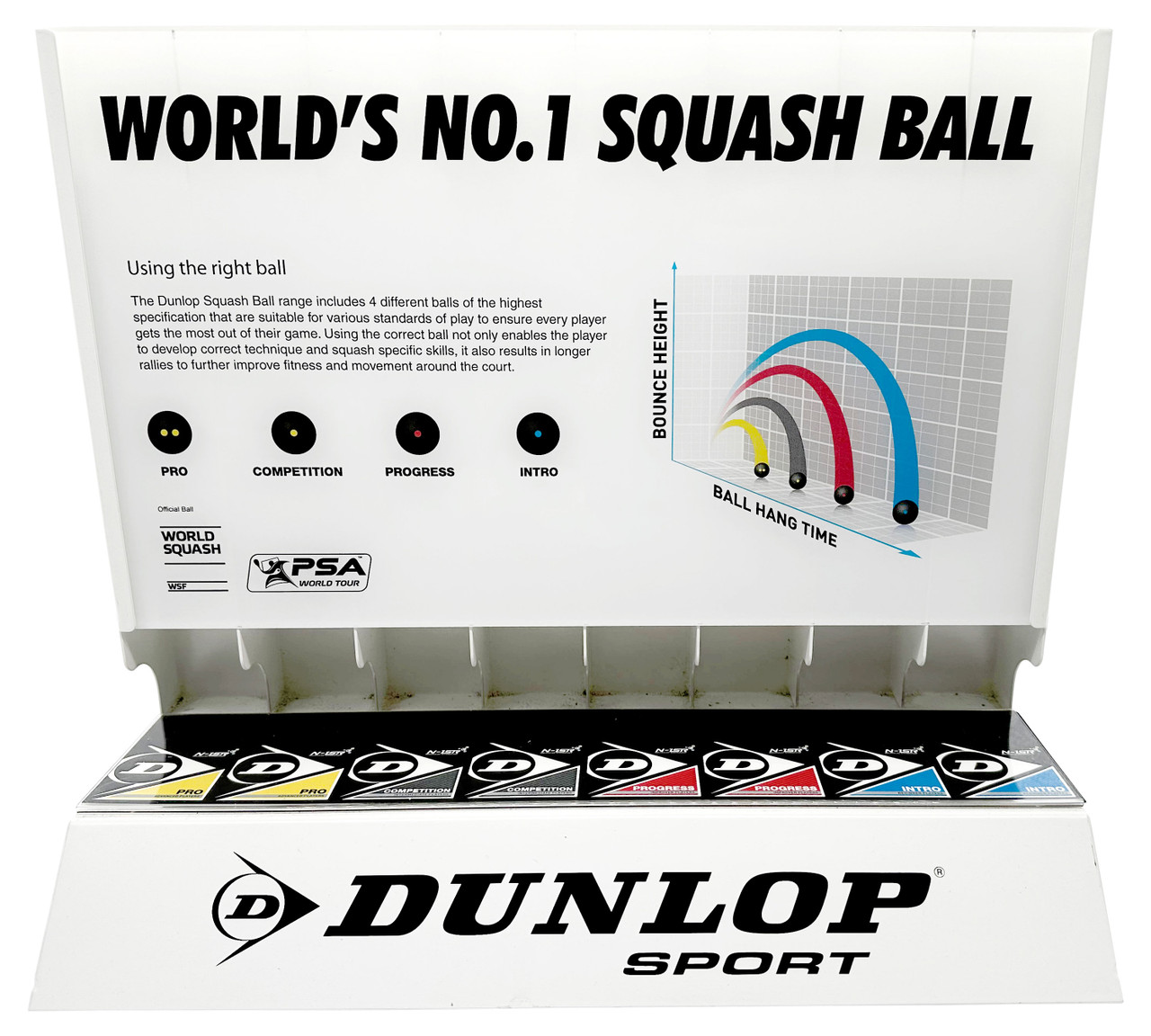 Dunlop Squash Ball Display