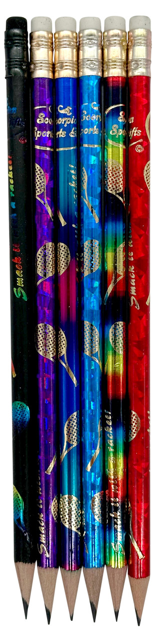 Tennis Themed Pencil 6 Pack - Apollo Leisure
