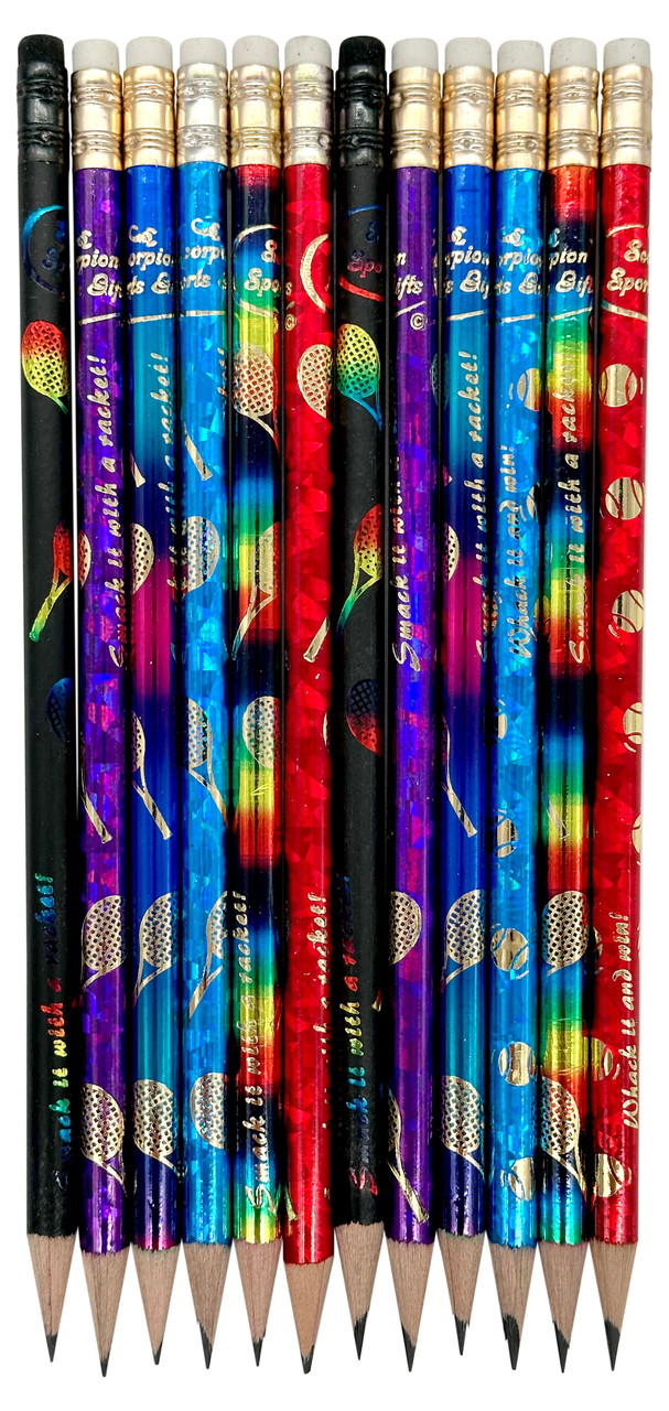 Tennis Themed Pencil 12 Pack - Apollo Leisure