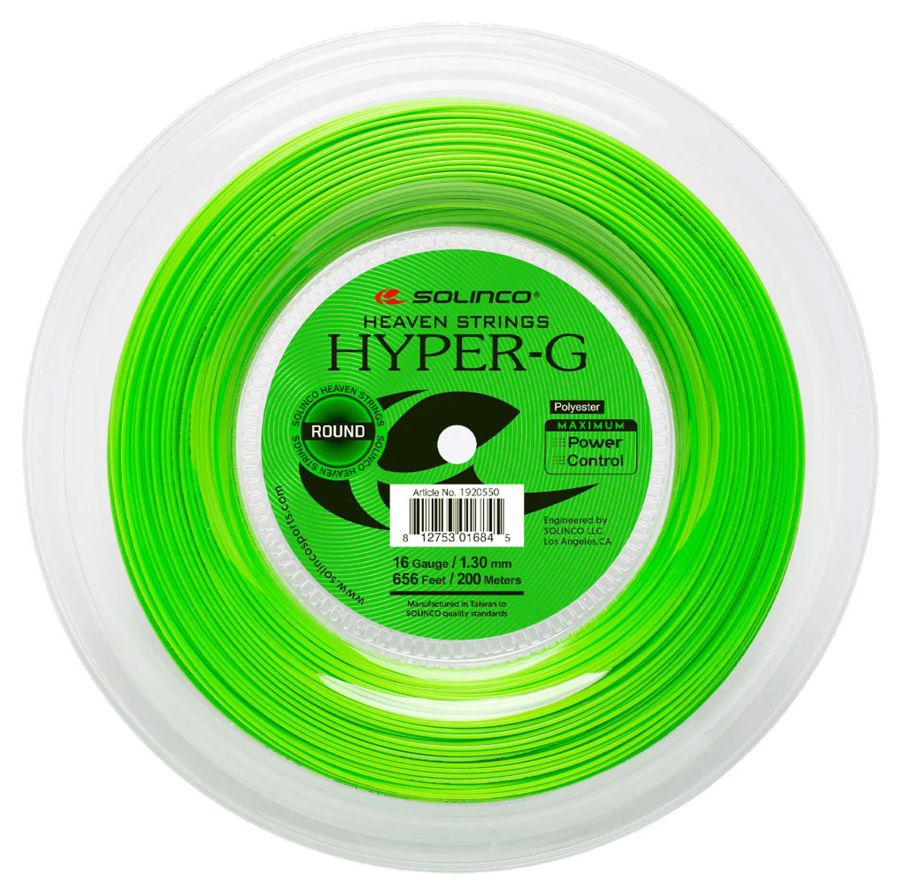 Solinco Hyper-G Round 16 1.30mm 200M Reel - Racquet Depot UK
