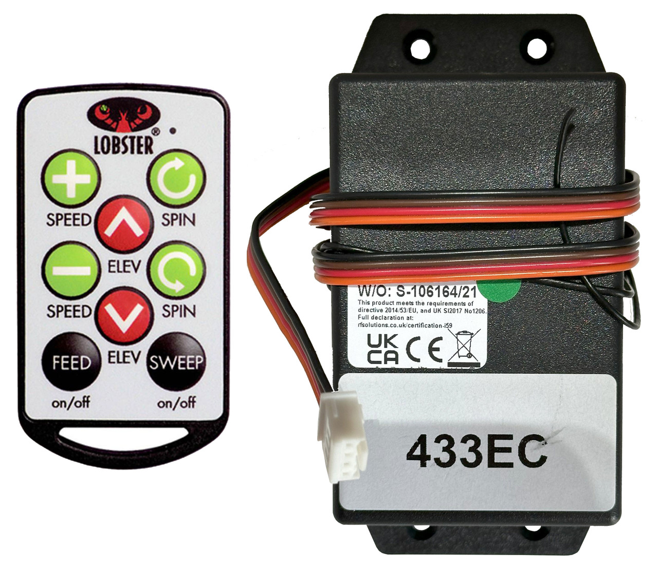 Lobster Elite 10-Function Ball Machine Remote & Receiver - Apollo Leisure