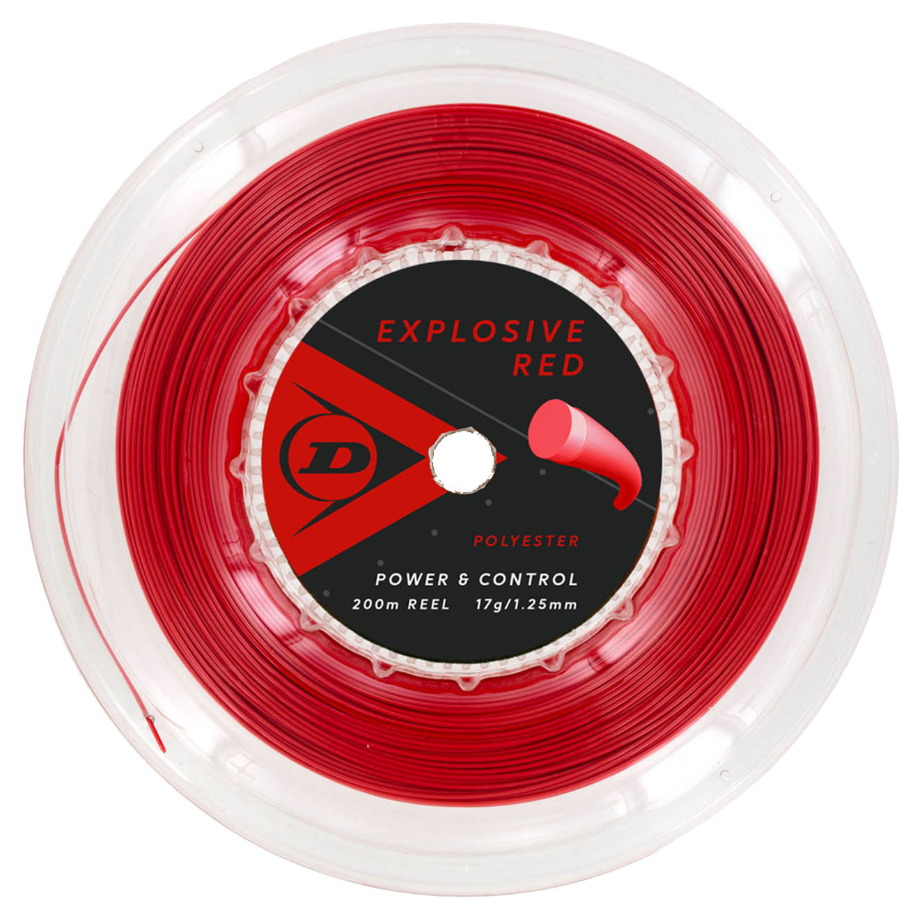 Dunlop Explosive Red 16L 1.25mm 200M Reel - W & D Strings