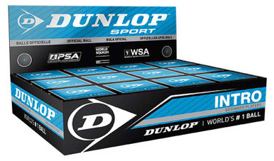 Dunlop Intro Blue Dot Squash Balls 12 Pack - Apollo Leisure