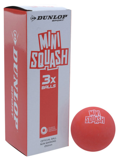 Dunlop Fun Mini Red Squash Balls 3 Pack - Apollo Leisure