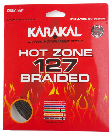 Karakal Hot Zone Braided 16 1.27mm Racquetball Set - W & D Strings