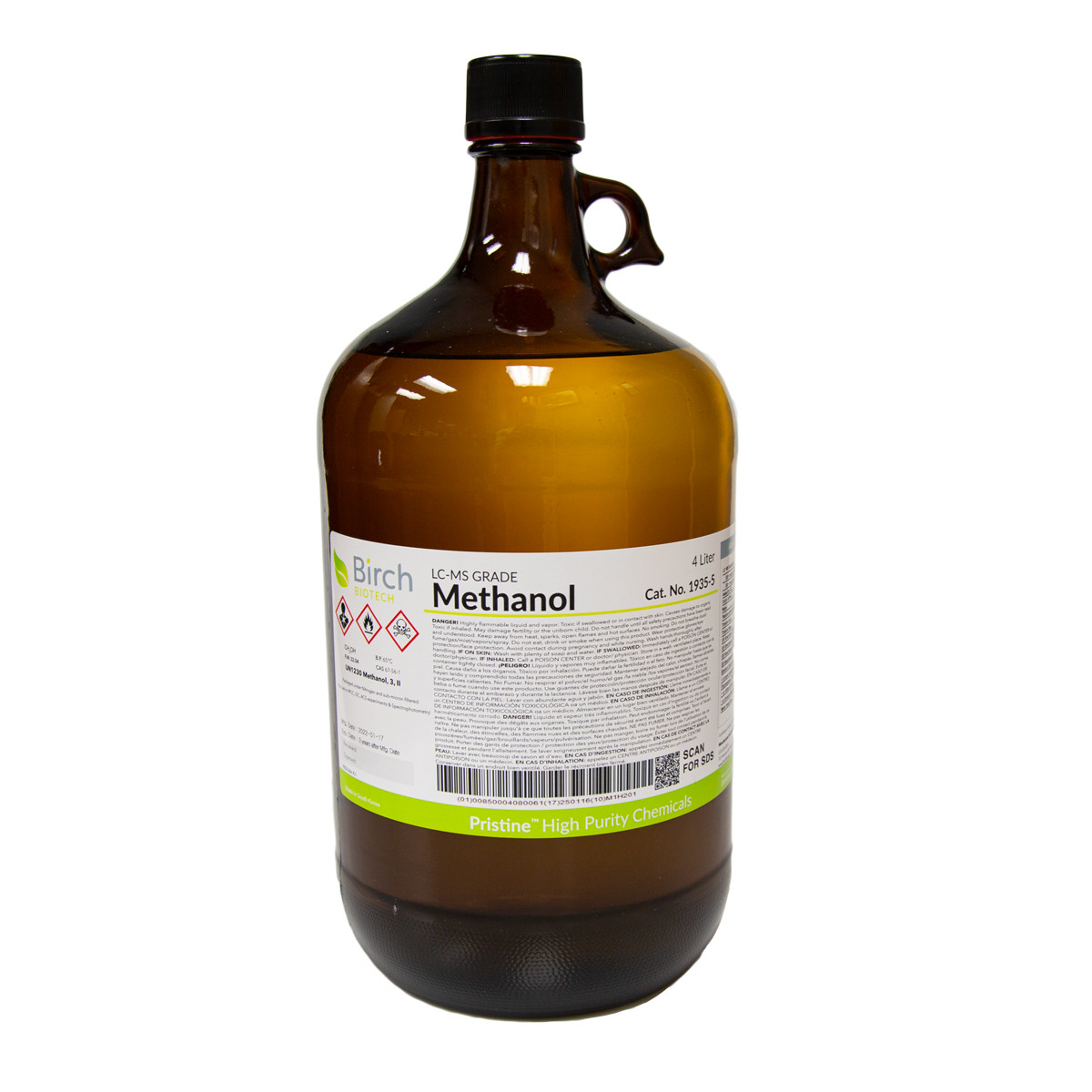 Pristine Acetonitrile, LCMS Grade, 4x4L