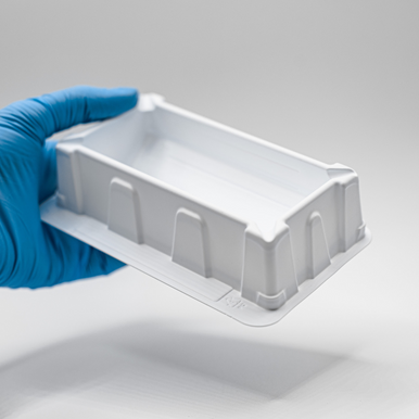 100ML Polystyrene Reservoir, White, Sterile, 1 per pack 100 per case