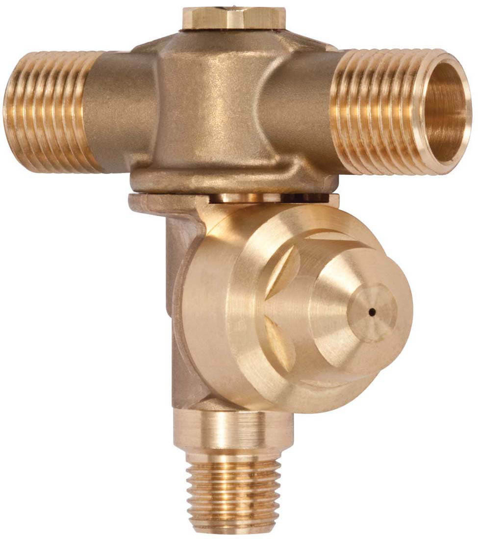 TeeJet 98450-2-3/8M 3/8" MPT 2 Outlet Brass Rollover