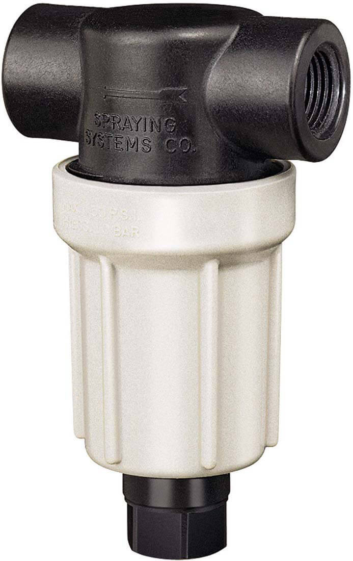 37270-122-1/2-PP TeeJet | 1/2" FPT Poly Flush Out T-Line Strainer