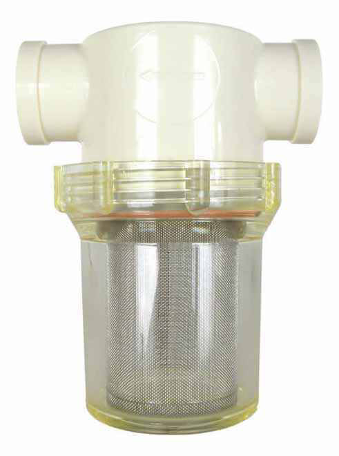 100CNFE Valley | 1" FPT Clear Poly Nylon T-Line Strainer
