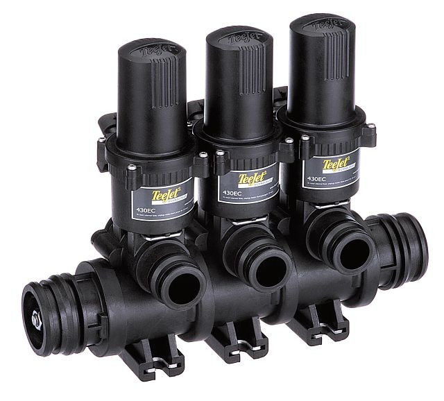 TeeJet 433EC-2-P | DirectoValve 3-Valve 2-Way Manifold Shutoff Ball Valve