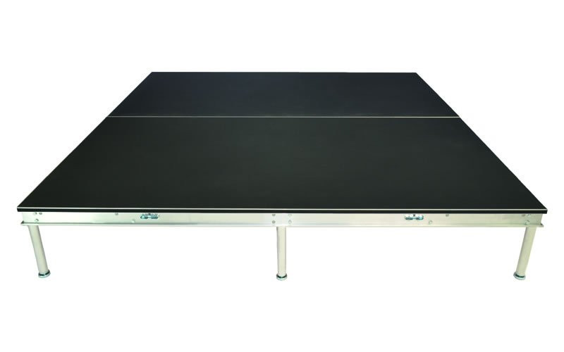 Best Reviewed 8 ft x 8 ft Portable Stage Package with black polyvinyl ...