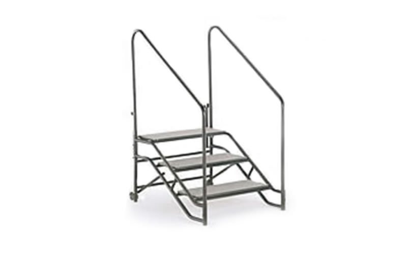 Quik Stage 3 Step Stair Unit with Removable Handrails. For 32 Inch High ...