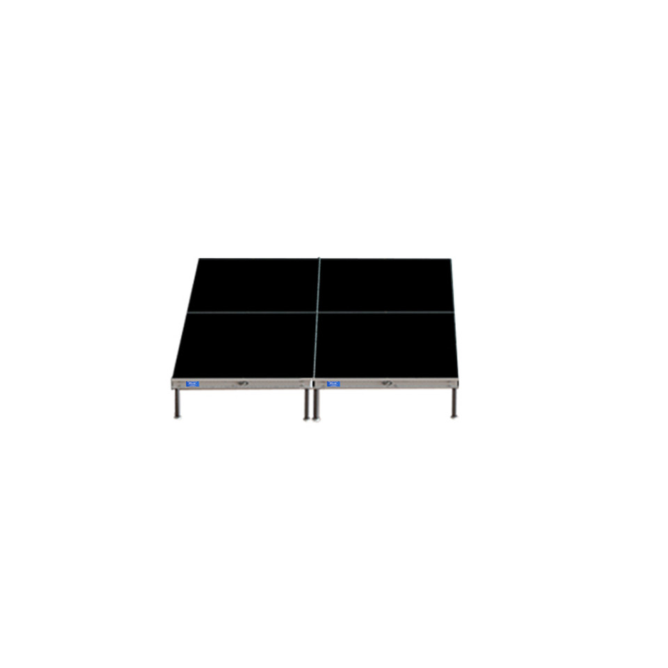 8 ft x 8 ft Portable Stage Package, using 4 x 4 decks, with black ...