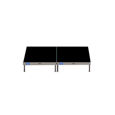 4 ft x 8 ft Portable Stage Package, using 4 x 4 decks, with black ...