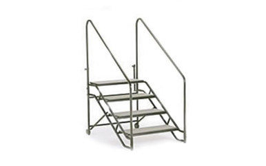 Quik Stage 4 Step Stair Unit with Removable Handrails. For 40 Inch High ...