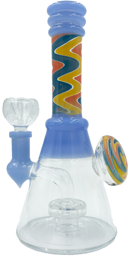 8 Wig Wag Colored Neck Bongrig Assorted Colors Comes With A