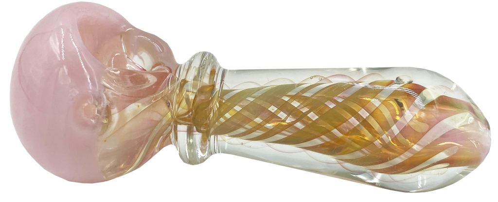 5 Fumed Slime Top Hand Pipe With Swirl Assorted Colors