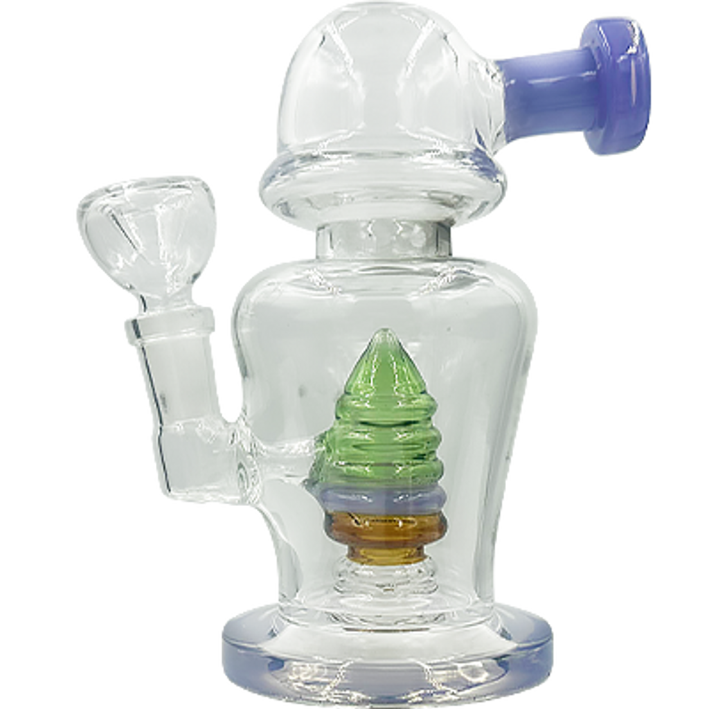6 Slime Bell Top Ribbed Perc Hanger Rigbong Assorted Colors