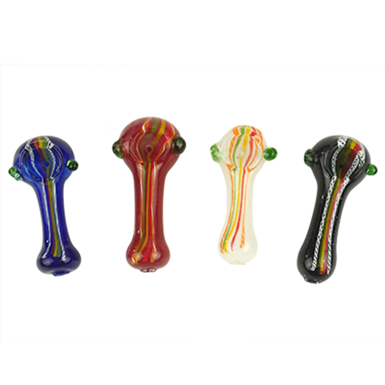 Luvbuds 35 Rasta Stripe Pipe Assorted Colors May Vary