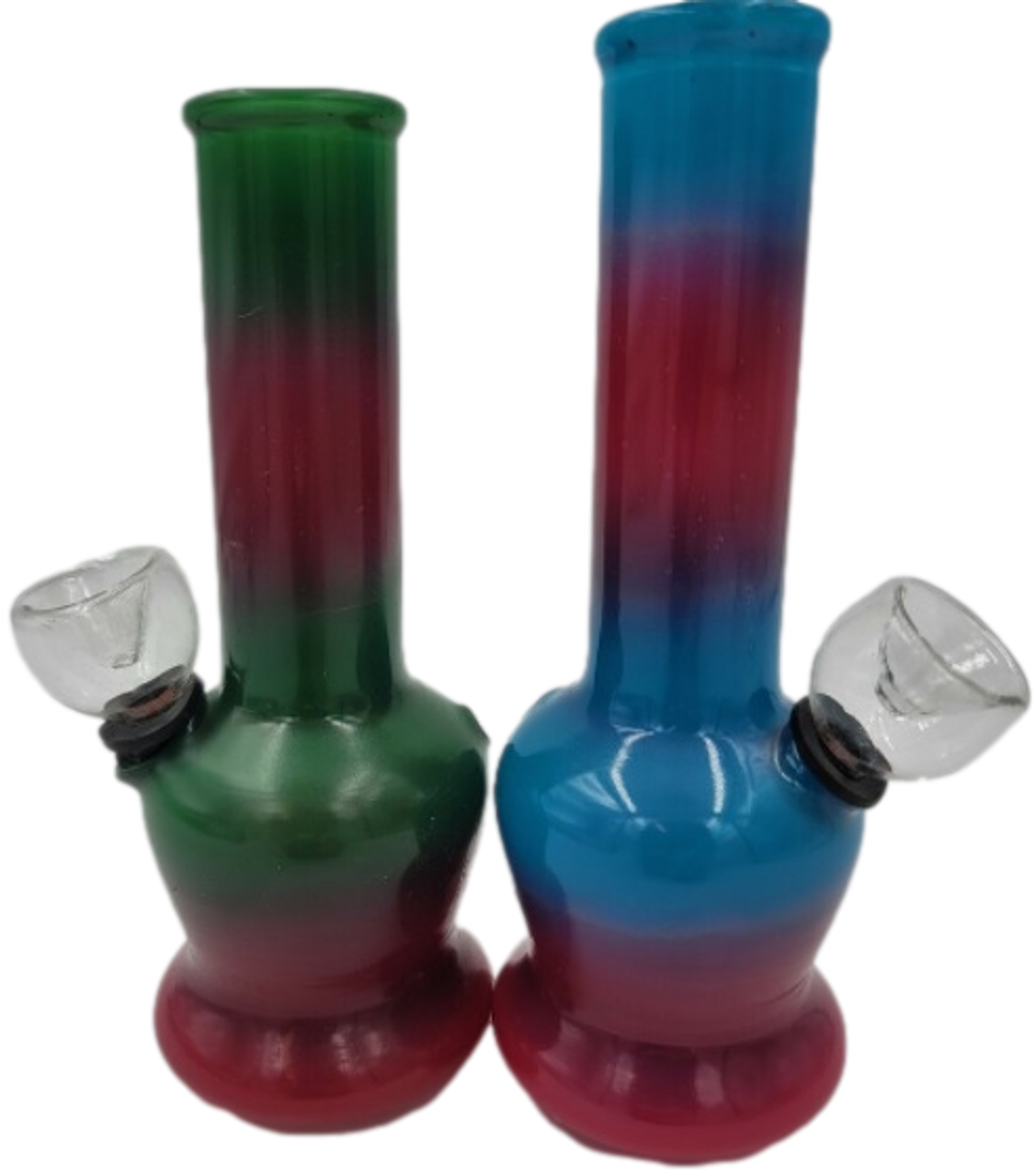 6 Mini Bongs Assorted Colors