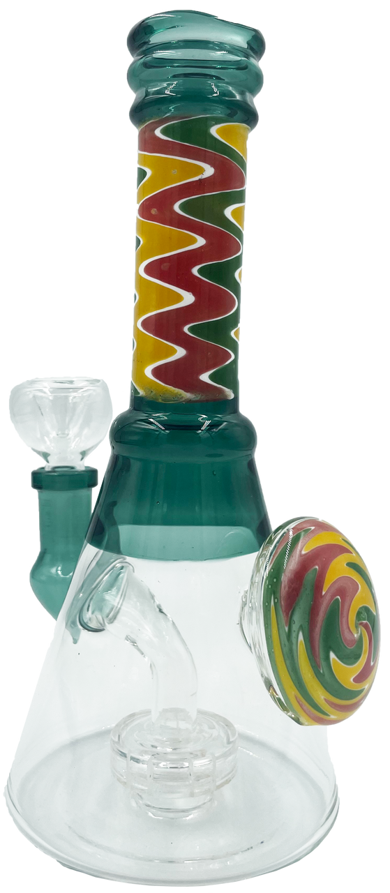 8 Wig Wag Colored Neck Bongrig Assorted Colors Comes With A