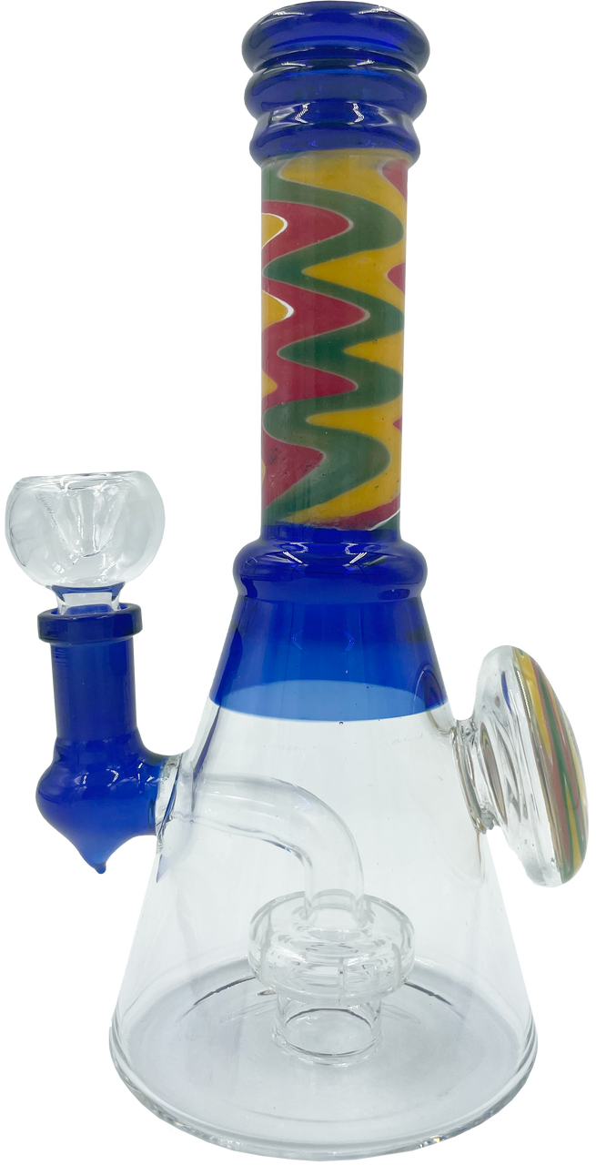 8 Wig Wag Colored Neck Bongrig Assorted Colors Comes With A