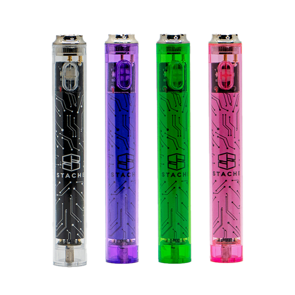 Stache Transparent 510 Battery 400mAh Variable Voltage | Assorted Colors