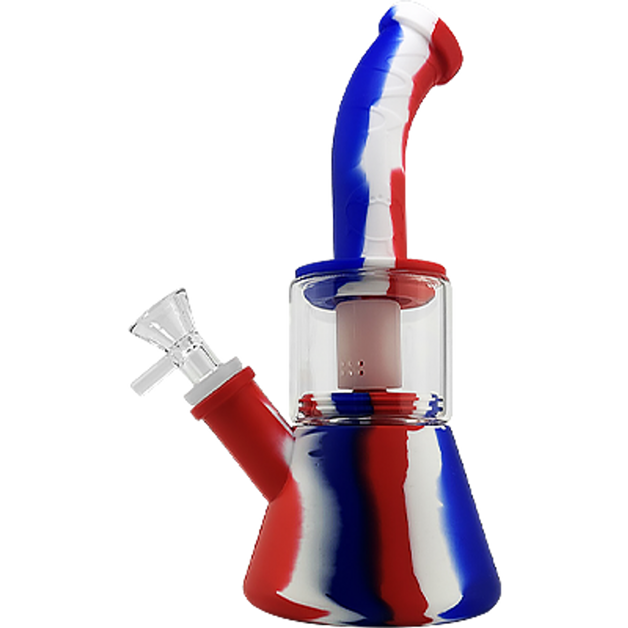 9 Silicone Beaker Bongrig With Shower Perc Assorted Colors