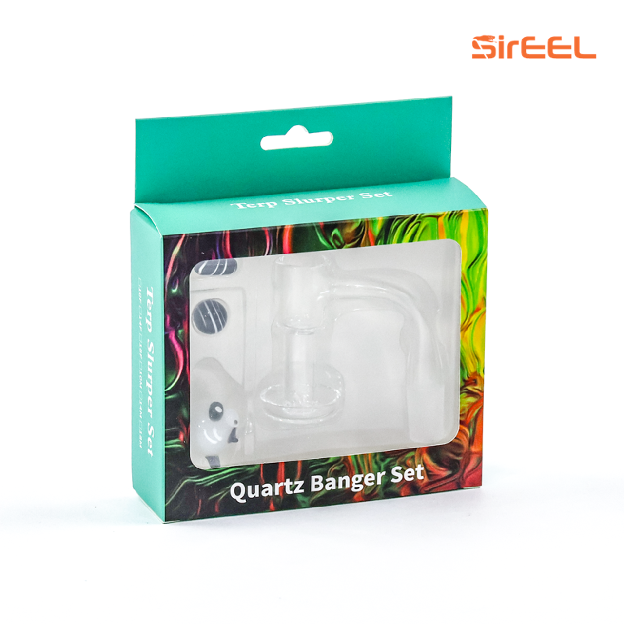 Sireel Quartz Terp Slurper Panda Set Matching Cap And Pills 14mm Male