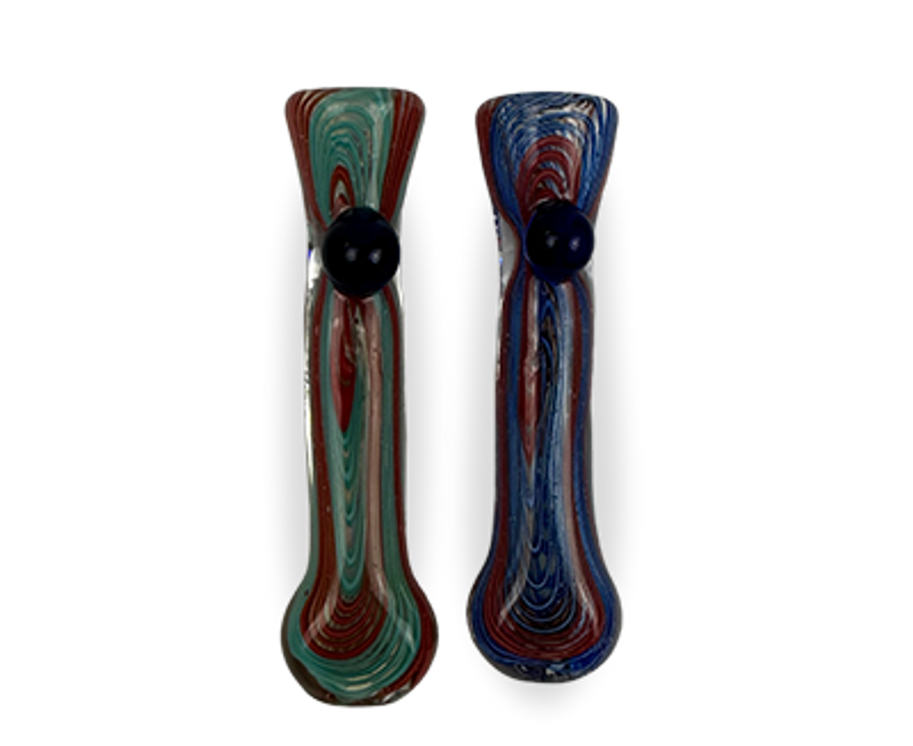 3 Wig Wag Chillum With Knocker Assorted Colors