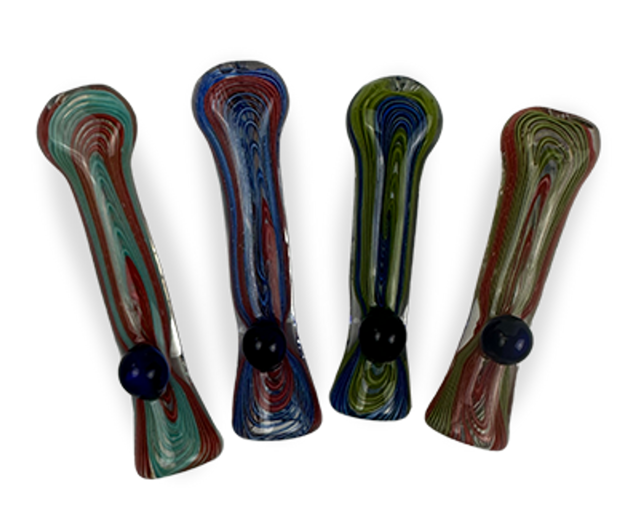 3 Wig Wag Chillum With Knocker Assorted Colors