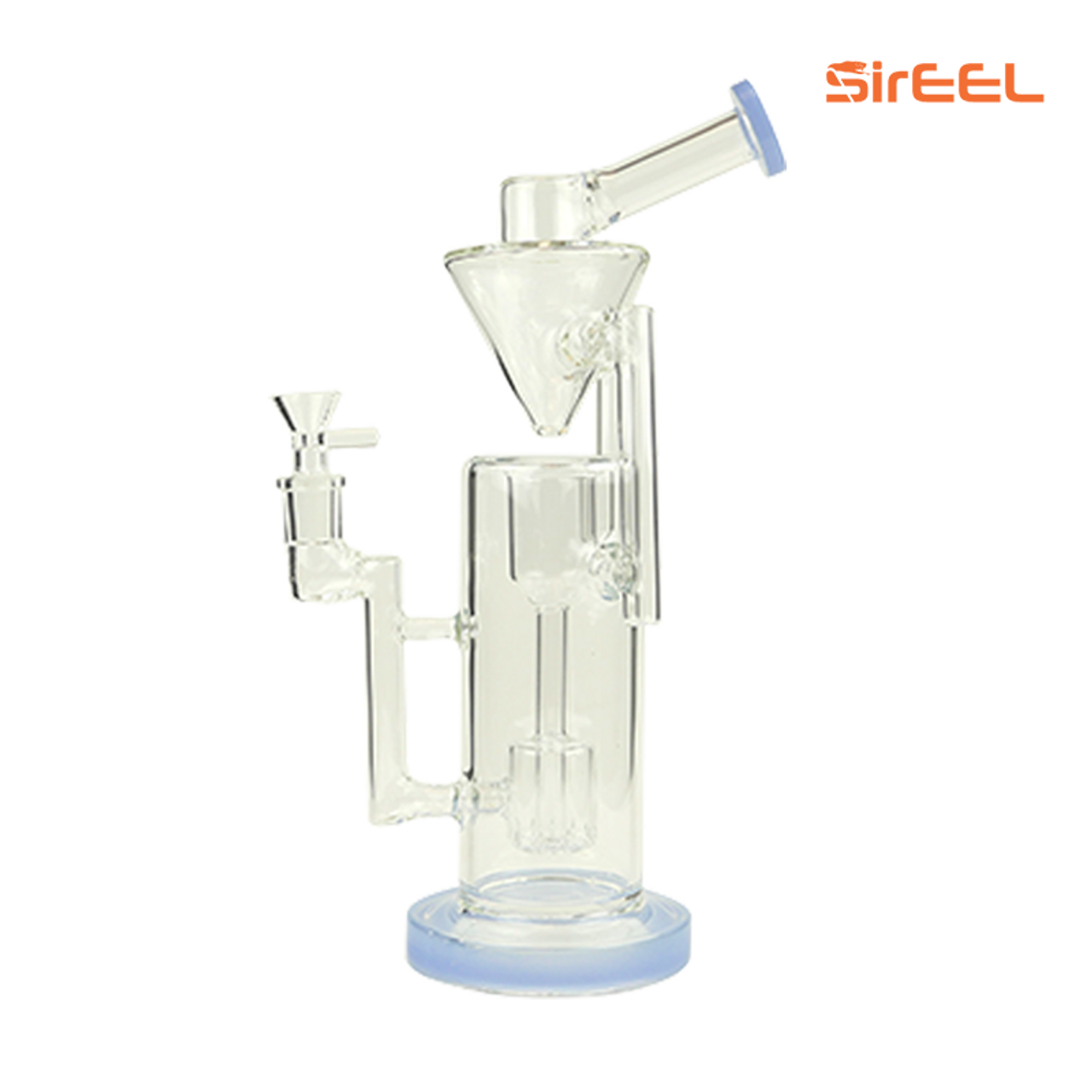 Sireel 13 Cone Drip Gravity Recycler Bong With Bowl Assorted Colors