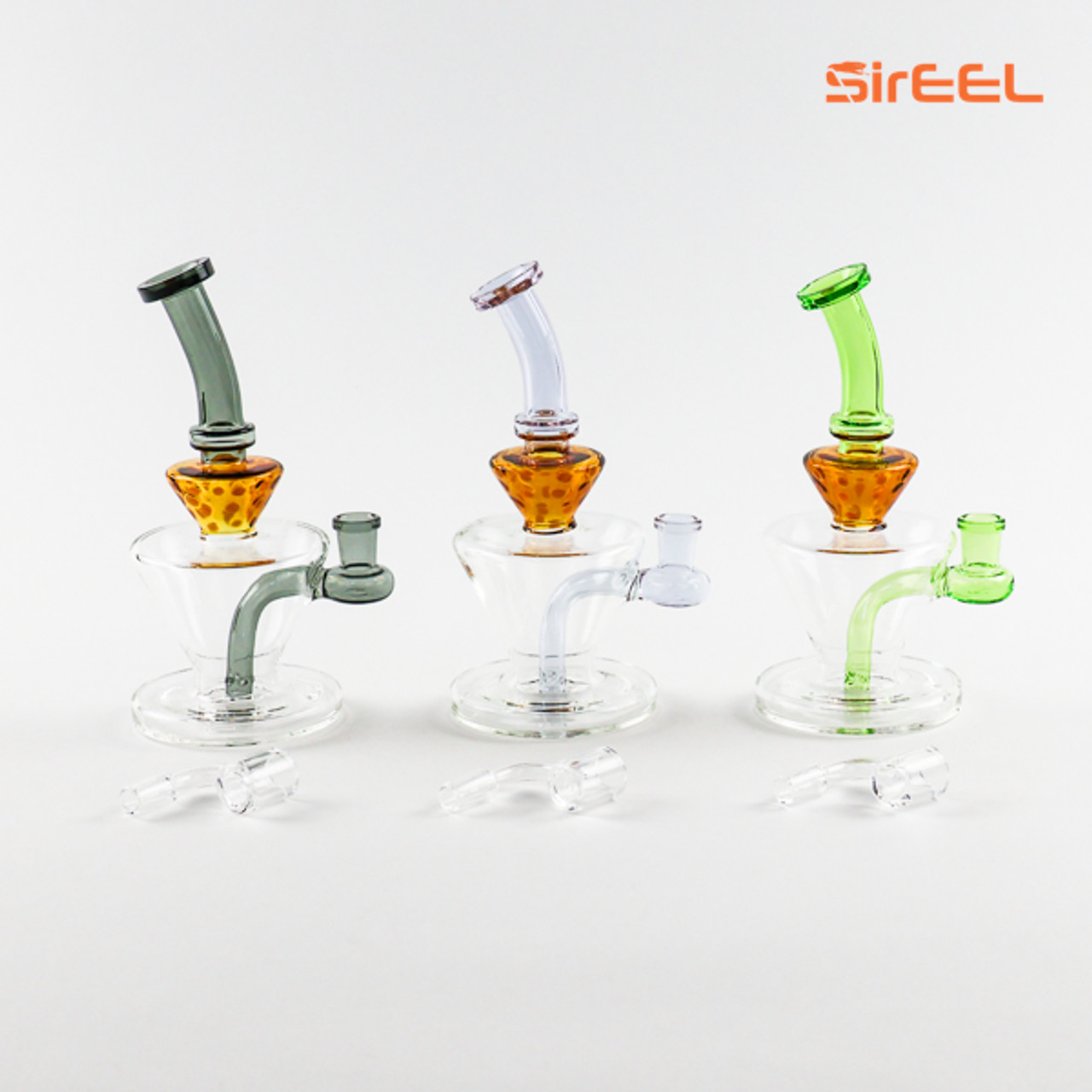 7 Sireel Honeycomb Dab Rig Assorted Colors Comes With Banger