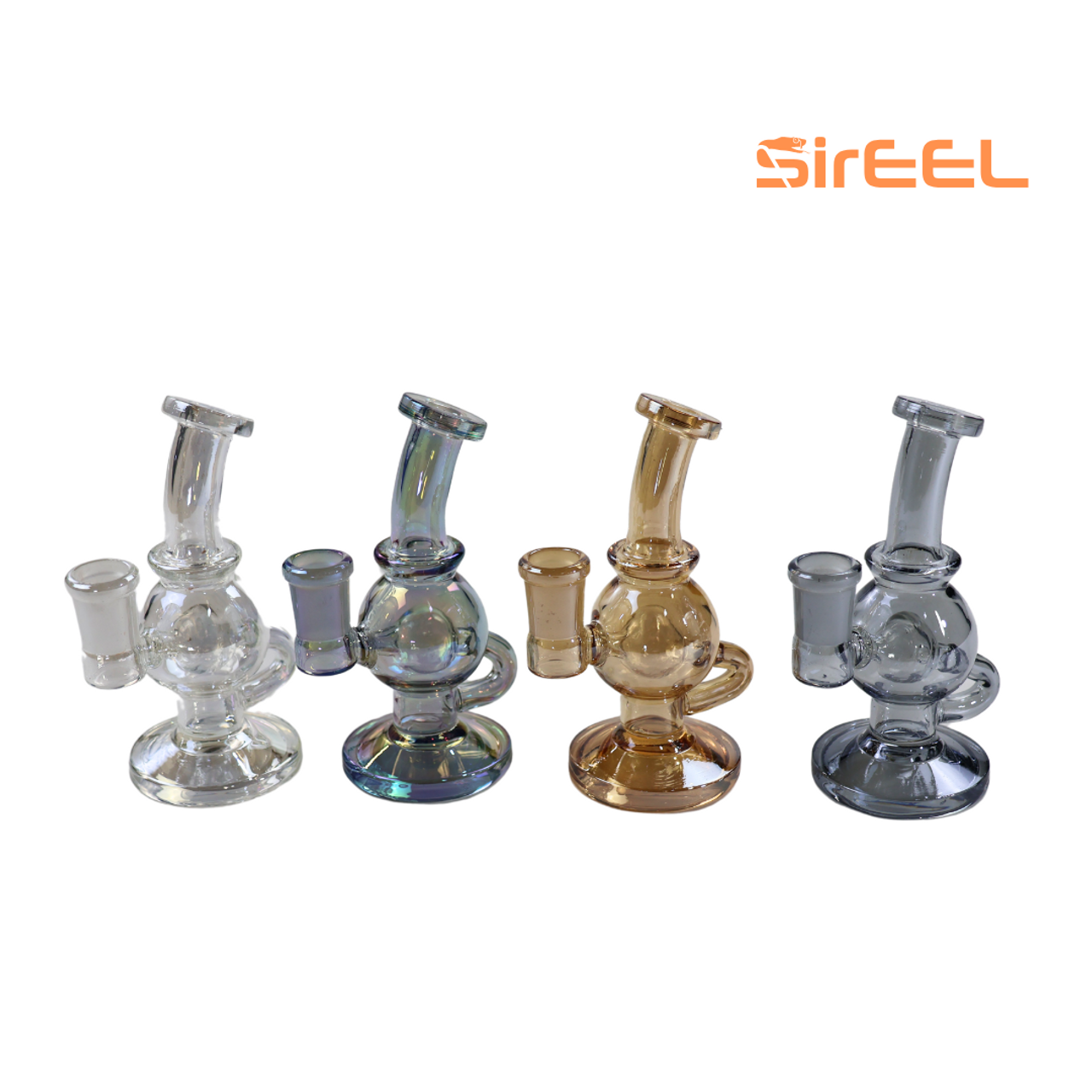 Sireel 5 Dyson Sphere Iridized Ball Rig Bong With Banger Assorted